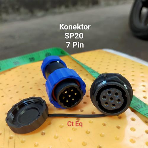 Jual Konektor SP20 7 Pin Plug n Socket IP68 Panel Mount konektor Steker ...