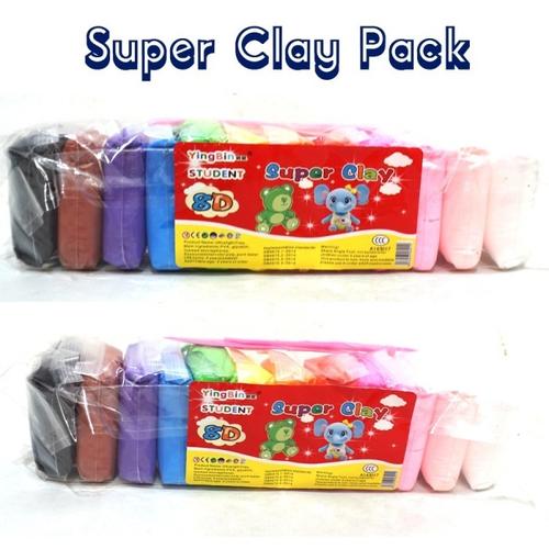 Jual Clay isi 12 pcs Mainan edukasi Super Light Slime Mainan Lilin Anak ...