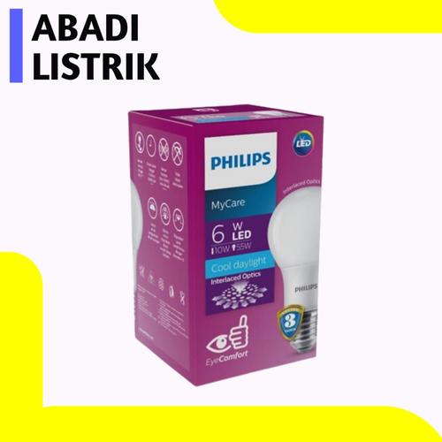 Jual Lampu LED Philips MyCare/Bohlam LED Merk Philips 6 Watt Cahaya Putih - Kab. Tangerang - tk ...