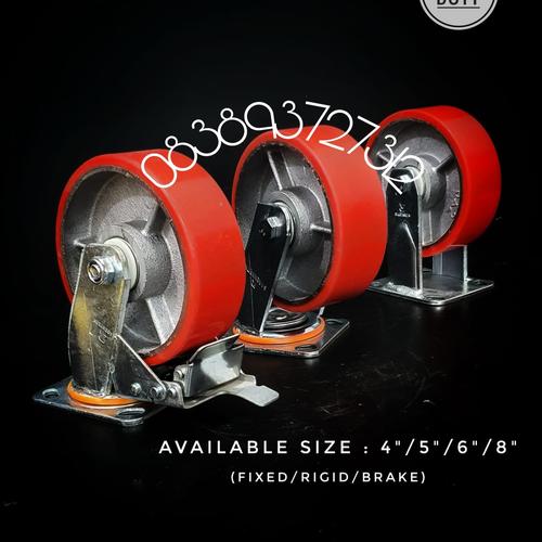 Jual Roda Troli Roda Caster 6 Inch PU Segenwerk Roda Troly Hand Truck ...