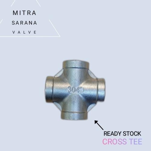 Jual CROSS TEE STAINLESS STEEL 304 1/2 INCH / FITTING PIPA CROSS TEE 1/ ...