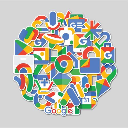 Jual STICKER GOOGLE ICON / STICKER LAPTOP / STICKER PACK / STIKER HELM ...