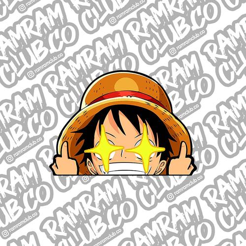 Jual STICKER VINYL STIKER HOLOGRAM SATUAN ONE PIECE MONKEY D LUFFY ...