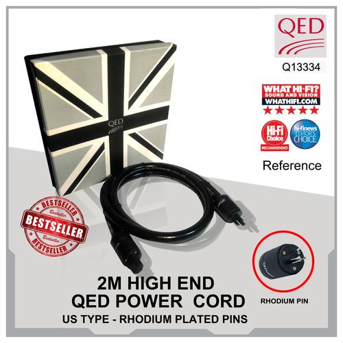 Promo QED UK HiFi Reference Qonduit Power Cable With US Plug And IEC ...