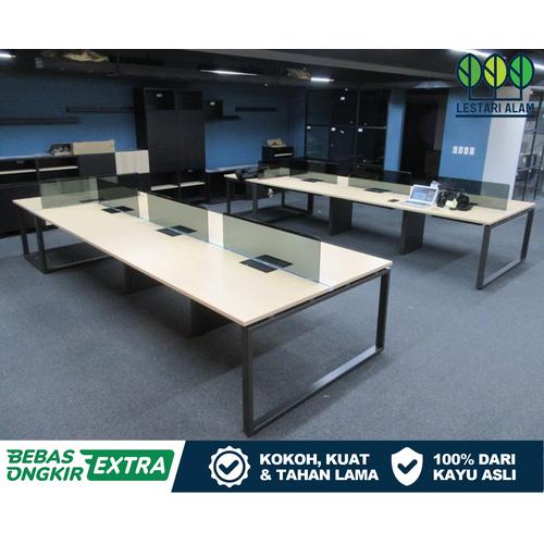 Jual workstation 6 Staf - Meja Rapat 300 x 120 x 75 cm - Meja Meeting ...