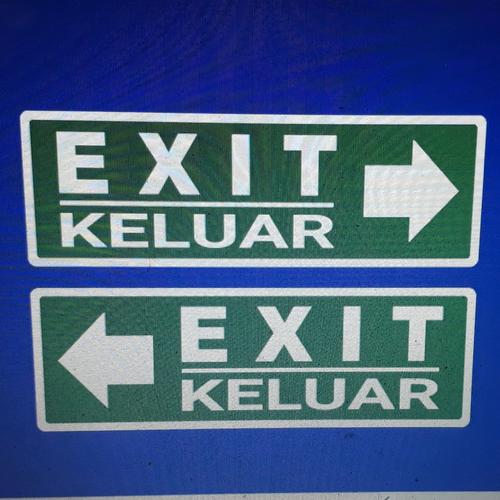 Jual Rambu Jalur Exit Papan Nama Acrylic Penunjuk Arah Keluar - Jakarta ...