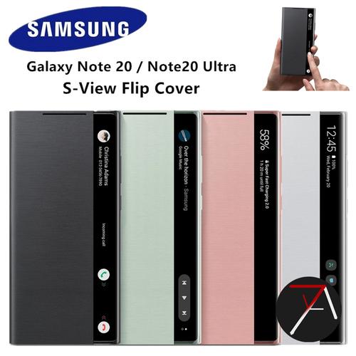 Jual Samsung Galaxy Note 20 Note20 Flip Clear View Cover Case Original ...
