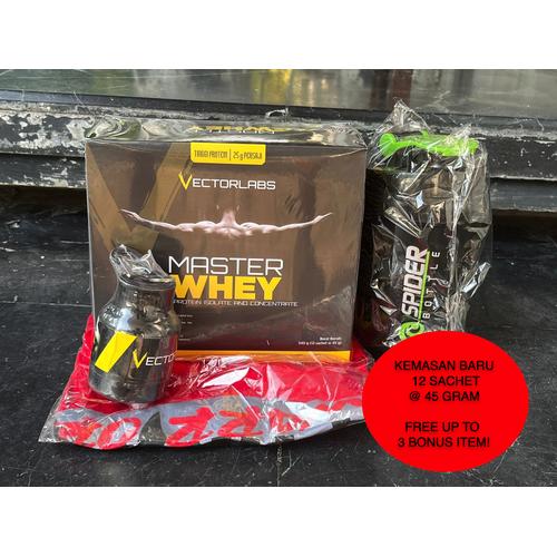 Jual Master Whey by VECTORLABS 14 Sachet Susu Protein Concentrate ...