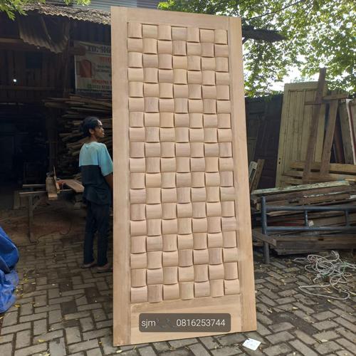 Jual pintu solid anyaman daun pintu bahan kayu kamper bekas - Kota ...