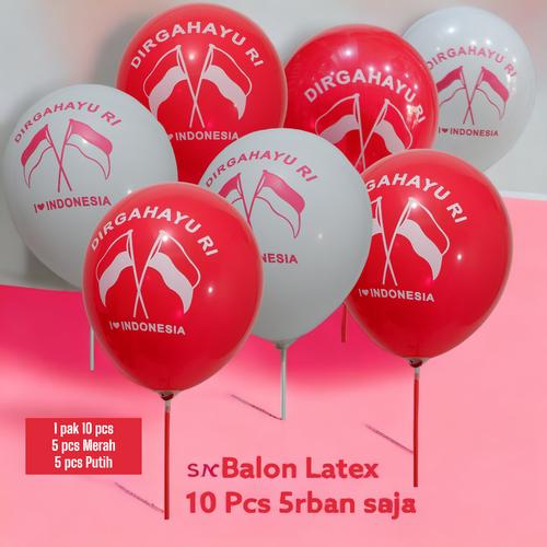 Jual Balon Karet Latex Merah Putih Dirgahayu Hut Kemerdekaan RI 17an ...