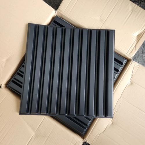 Jual wallpaper dinding wall panel 3D PVC hitam putih dekorasi ruang ...