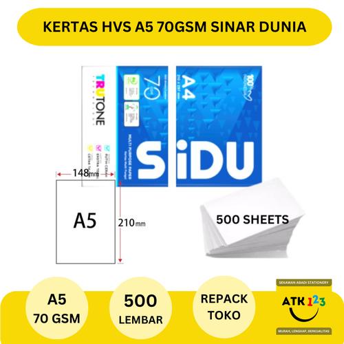 Jual Kertas HVS A5 70 Gram 500 Lembar - A5 - 80 GSM - Kota Surabaya ...