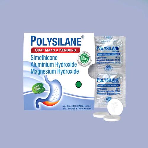 Jual Polysilane Tablet 5x8 Obat Maag Kunyah box/strip - box - Kota ...