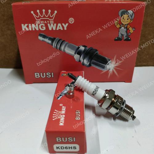 Jual busi D6HS KD6HS busi astrea c90 bebek drat besar merk kingway ...