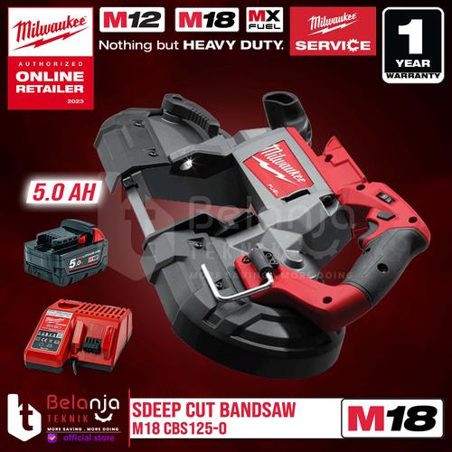 Promo Milwaukee Deep Cut Bandsaw M18 CBS125-0 Gergaji Kayu Band Saw Set ...