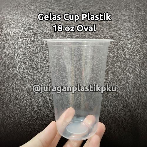 Jual Gelas Cup Plastik 18 oz Oval | Minuman Boba Thai Tea Chatime Juice ...