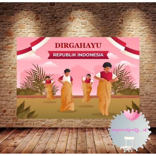 Jual Custom Backdrop Banner Spanduk Dirgahayu RI Indonesia Merdeka ...