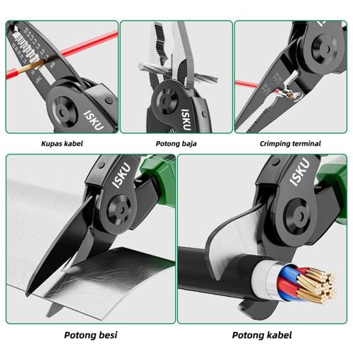 Jual Tang Kombinasi 5 in 1 serbaguna multifun Tang Jepit Tang Potong ...