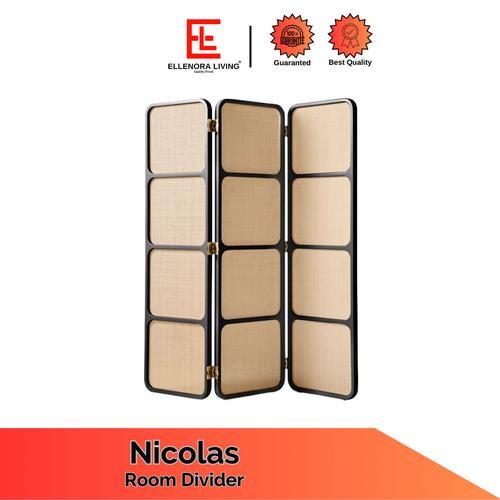 Jual penyekat ruangan minimalis modern Nicolas room divider ratan ...
