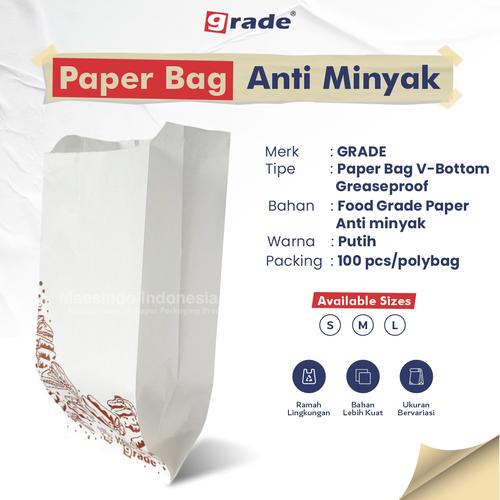 Jual Paper Bag Kantong Kertas Roti Fried Chicken Gorengan Anti Minyak ...