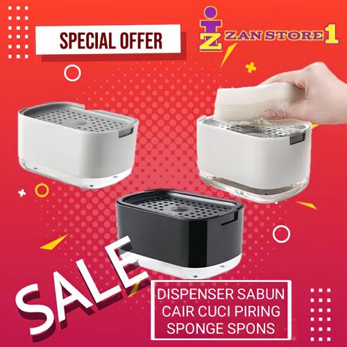 Jual Dispenser tempat wadah sabun cair cuci piring sponge spon terbaru ...