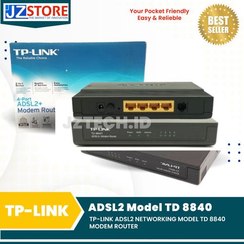 Jual TP-LINK ADSL2 NETWORKING MODEL TD 8840 MODEM ROUTER - Kota Medan ...