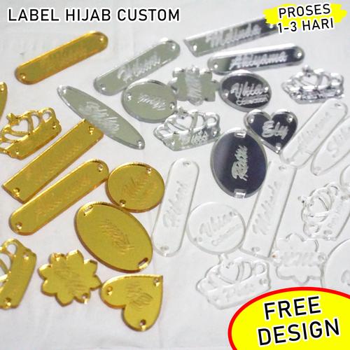 Jual Label Hijab | Label Pakaian | | Label Akrilik Custom Grafir Ukir ...