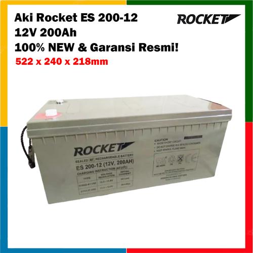 Jual Aki Rocket ES 200-12 VRLA MF 12V 200Ah Baterai Accu Kering ES-200-12 - Jakarta Utara - Mari ...