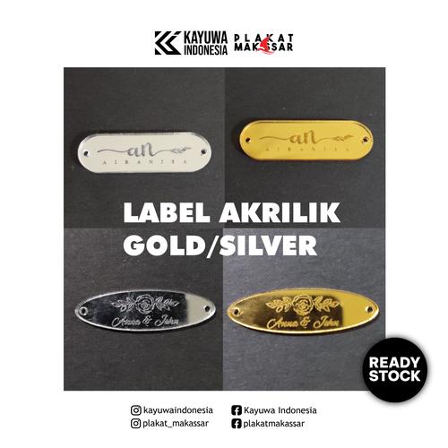 Jual Label Akrilik / Label Brand Akrilik Custom Emas Untuk Hijab - 1 ...