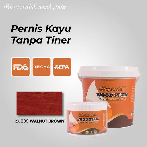 Promo Cat Kayu Water Base Biovarnish Wood Stain Politur Warna Walnut ...