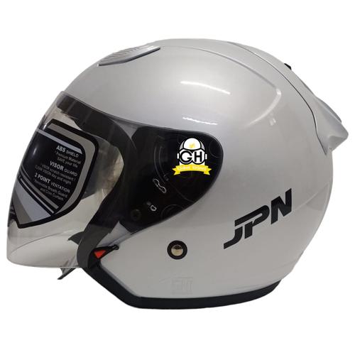 Jual HELM JPN GALAXY WHITE MUTIARA HELM HALF FACE SNI TERBARU - L ...