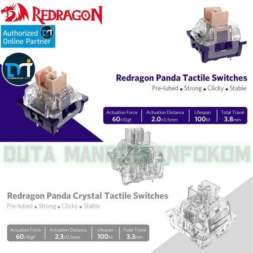 Jual Redragon A113 HP1 I HP2 Crystal - Panda Mechanical Keyboard ...