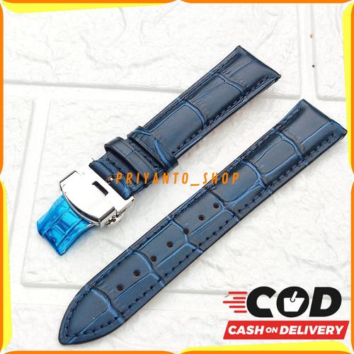 Jual TALI KULIT JAM TANGAN KALEP MODEL BUTTERFLY 20MM 22MM FRE PEN ...