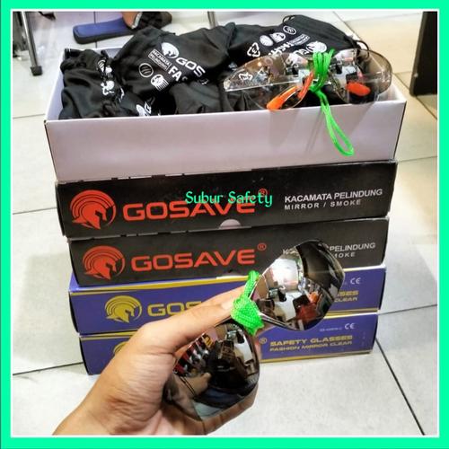 Jual Kacamata Safety Smoke Mirror Gosave / Kacamata Safety Gosave Smoke ...
