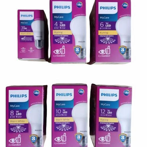 Jual LAMPU BOHLAM PHILIPS LED 3W, 4W, 6W, 8W, 10W, 12W KUNING WARM ...