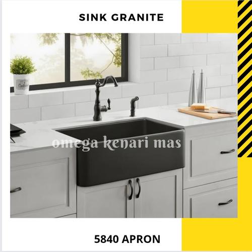 Jual BAK CUCI PIRING KITCHEN SINK SIL GRANITE FARM HOUSE APRON BLACK ...