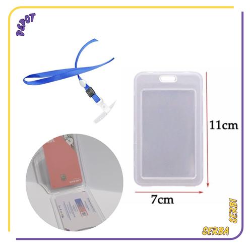 Jual Name Tag Tempat ID Card Kartu Pengenal 2 Sisi Transparan Plastik ...