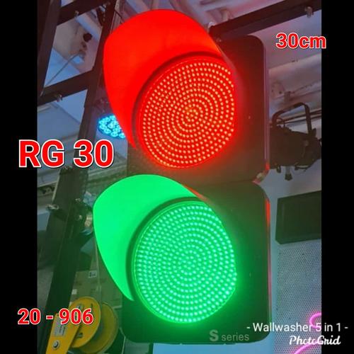 Jual lampu traffic light merah hijau 30 cm led traffic red green 30cm ...