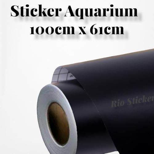 Jual Skotlet hitam doff sticker background aquarium 100cm x 61cm ...