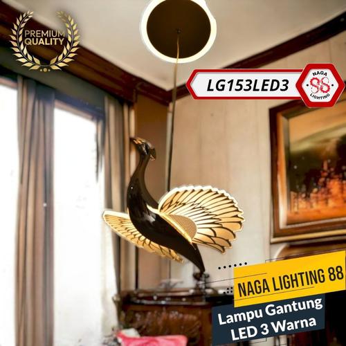 Jual Lampu Gantung Minimalis Dekorasi Ruangan Model Angsa LED 3 Warna ...