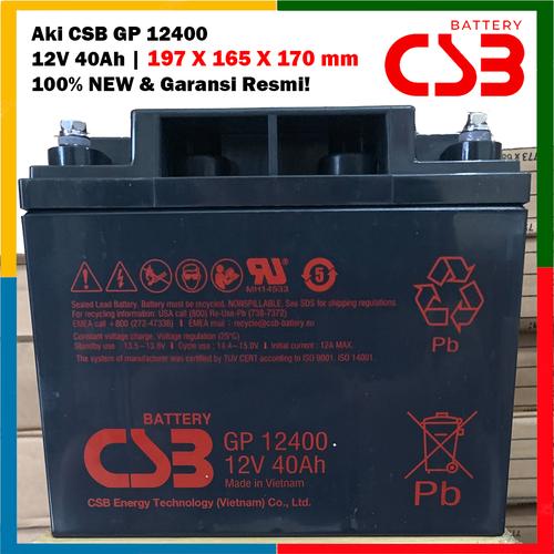 Jual Aki baterai csb VRLA GP 12400 12V 40ah UPS solar panel - Jakarta ...