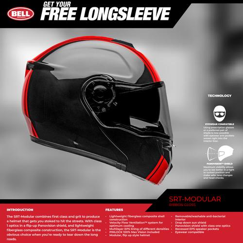 Promo Helm Bell SRT Modular Ribbon Red Modular - L Cicil 0% 3x ...