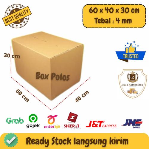 Jual Kardus Box Polos jumbo 60x40x30 cm BARU | FREE PACKING BUBBLEWRAP ...