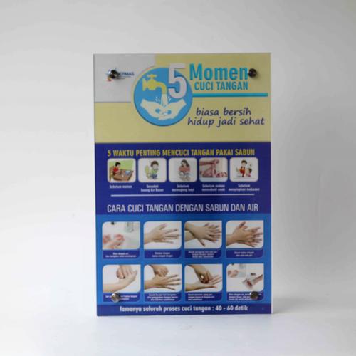 Jual Poster Akrilik 5 Momen Cuci Tangan | Acrylic Poster Cuci Tangan ...