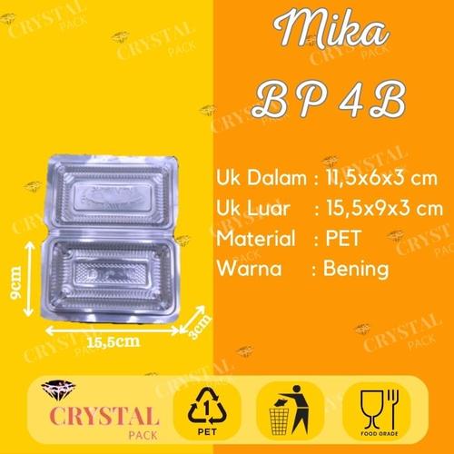 Jual 1 Dus Mika BP 4B Kotak Makan Nasi / Mika Bening - Kota Tangerang - Crystal Pack | Tokopedia