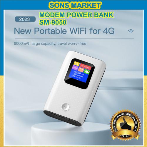 Promo Modem Wifi 4G LTE with Power Bank SMARTCOM SM9050 PRO 6000mAh ...