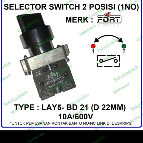 Jual Selector Switch 2 Posisi Fort Type LAY5-BD21 Push Button - Jakarta Barat - kpblessed ...