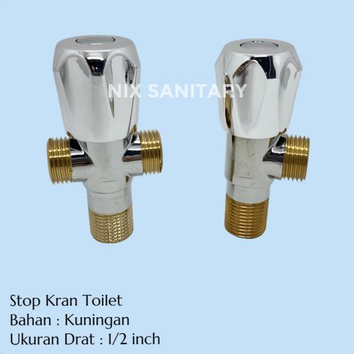 Jual Stop Kran Single Double Toilet Stop Kran Kuningan Keran Air Tee ...