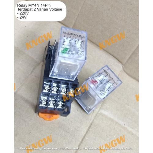 Promo Relay MY4N 24V 220V - 14Pin - 220V, Relay nya saja - Jakarta ...