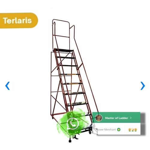 Jual Tangga Podium 3.1m/Tangga Gudang Dorong Besi Roda Krisbow - Kota ...